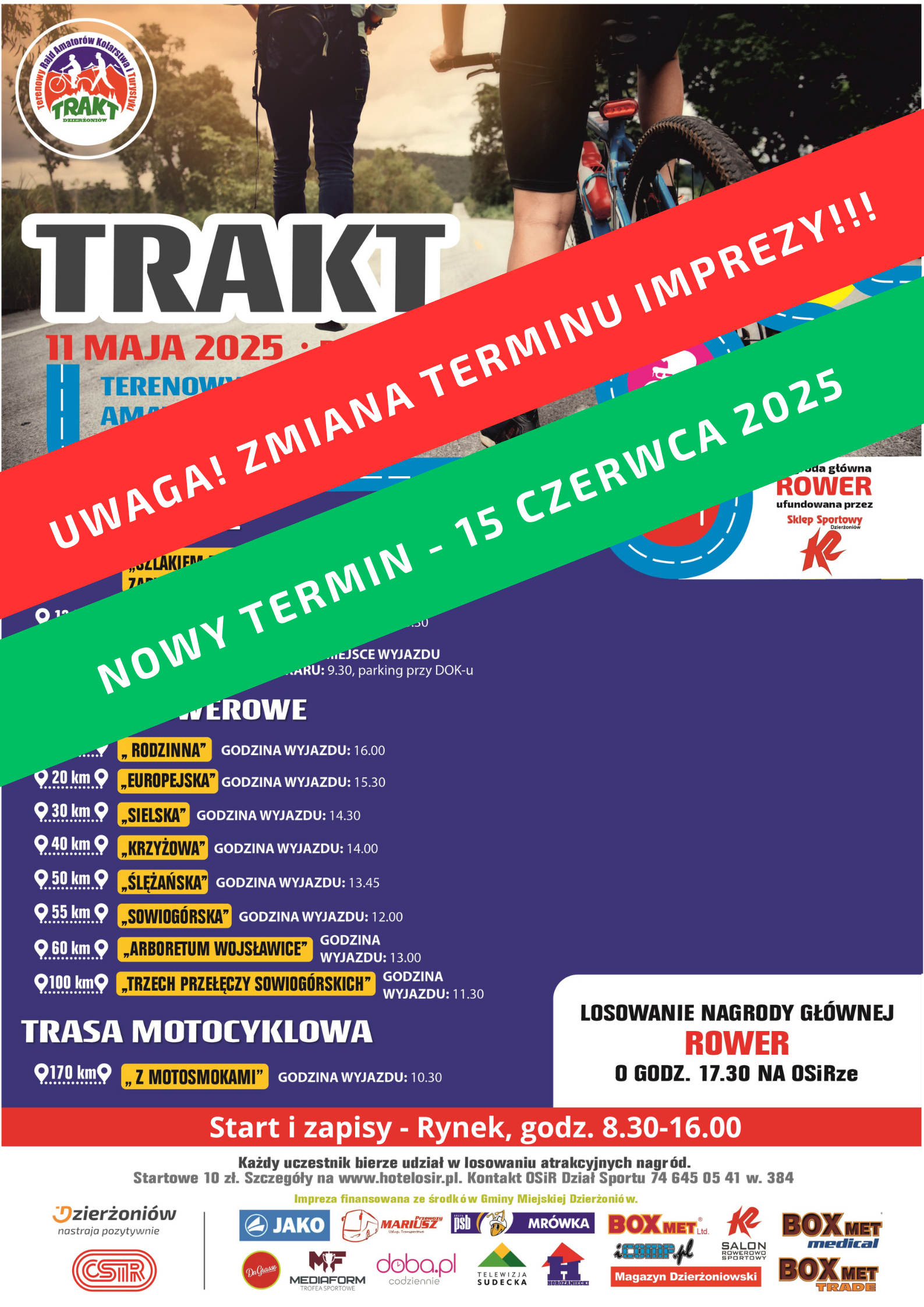 TRAKT 2025 - wyrusz z nami na trasy piesze, rowerowe i motocyklową | Urząd Miasta Dzierżoniów